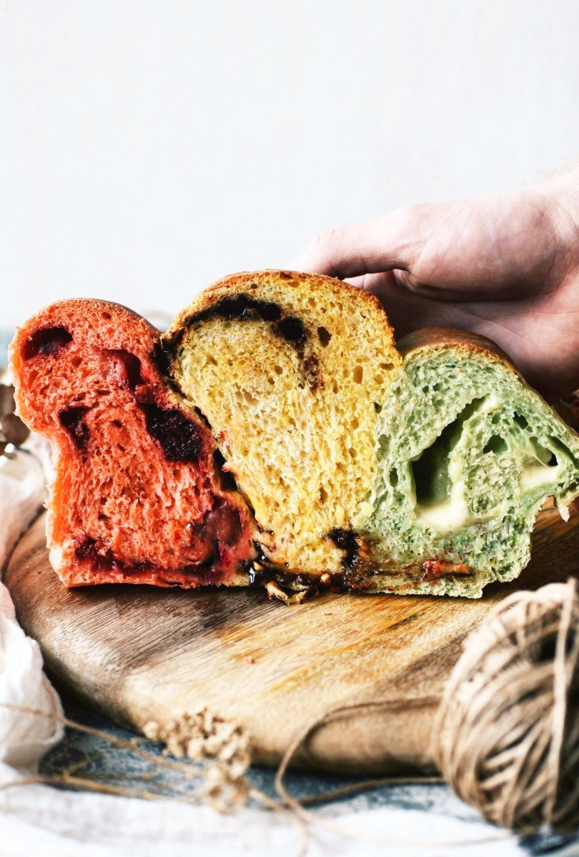 Soft and Fluffy Tri-Coloured Milk Bread – Sweet Samsations